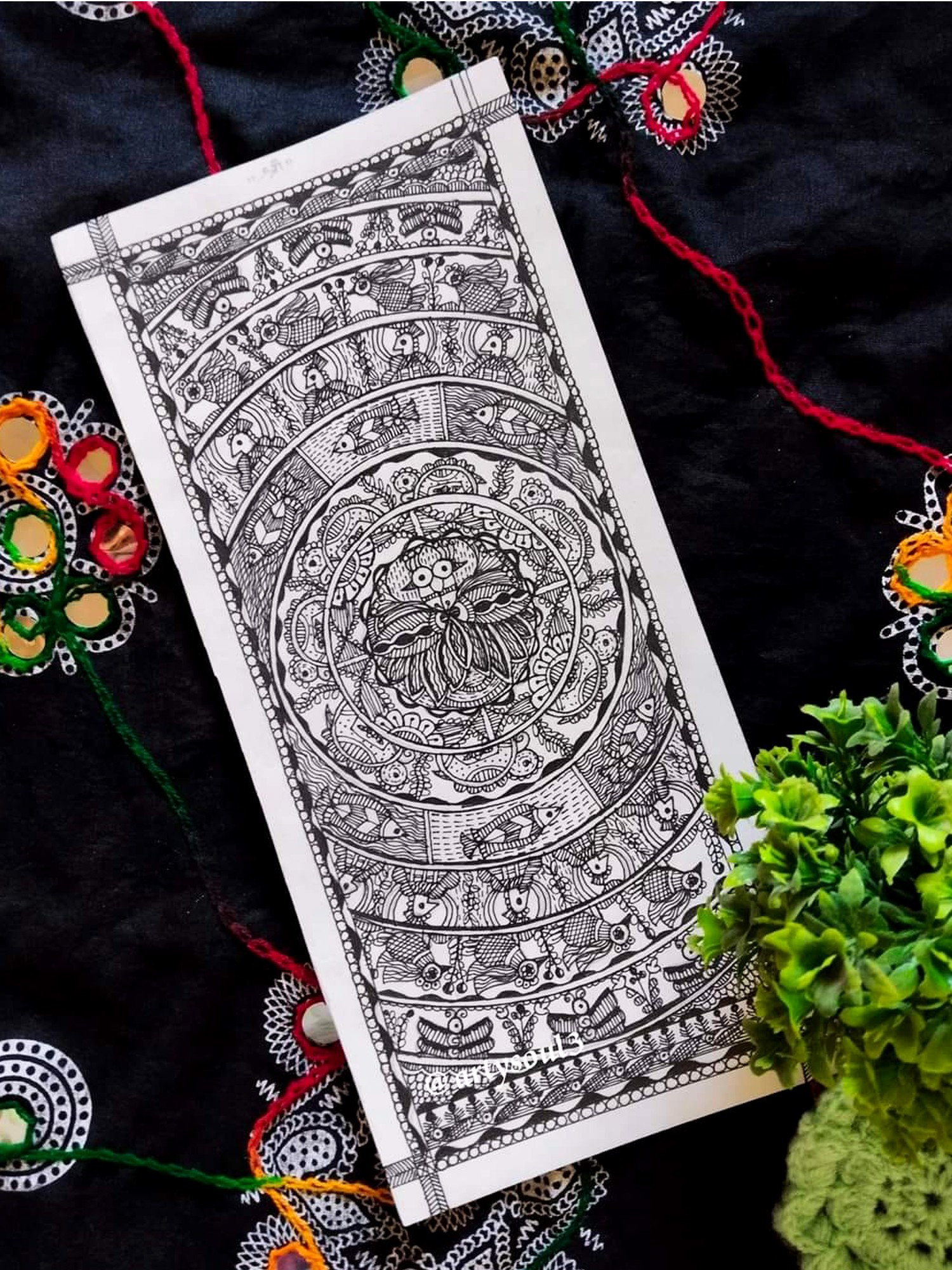 Bungalow Rose Life Circle Of Nature | Nib Pen And Acrylic On Paper | By Shrutee Bhave | Wayfair